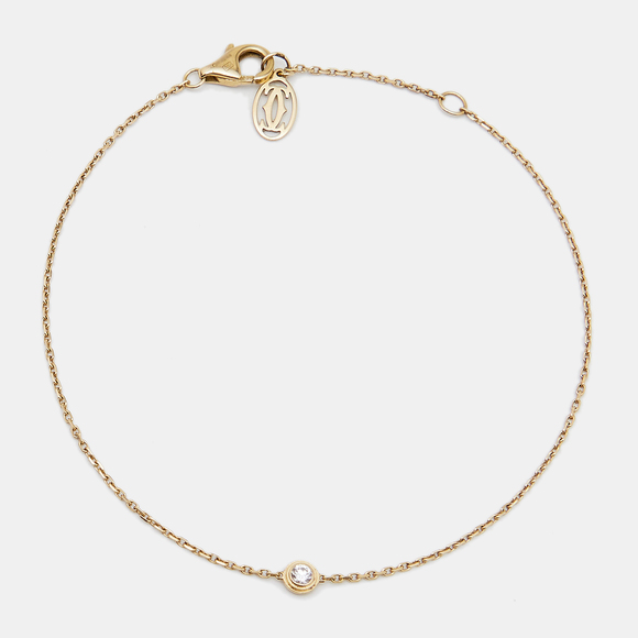 Cartier | Jewelry | Cartier Diamant Legers Diamond 8k Yellow Gold Xs Model Bracelet | Poshmark